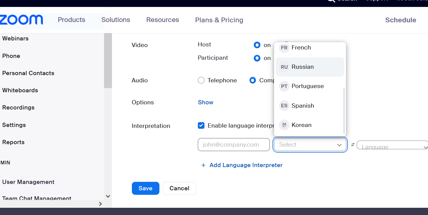 Solved: Re: Selecting languages for interpreter services o... - Zoom Community